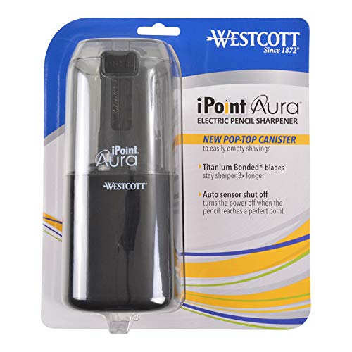 Westcott iPoint® Aura Electric Pencil Sharpener, Assorted Colors (17214)