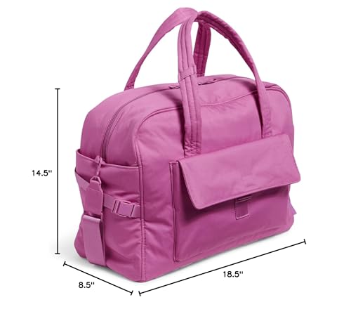 Vera Bradley Women's Cotton Utility Travel Bag, Rich Orchid - Recycled Cotton, One Size