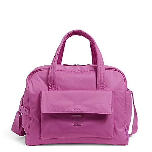 Vera Bradley Women's Cotton Utility Travel Bag, Rich Orchid - Recycled Cotton, One Size