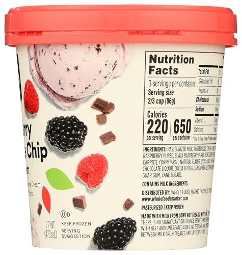 365 by Whole Foods Market, Ice Cream Raspberry Chocolate Chip, 16 Ounce