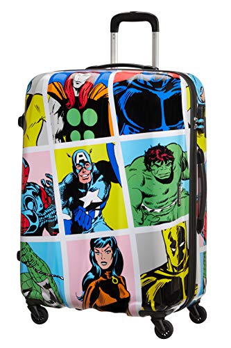American Tourister Luggage Suitcase, Multicolored (Marvel Pop Art), L (75 cm-88 L)