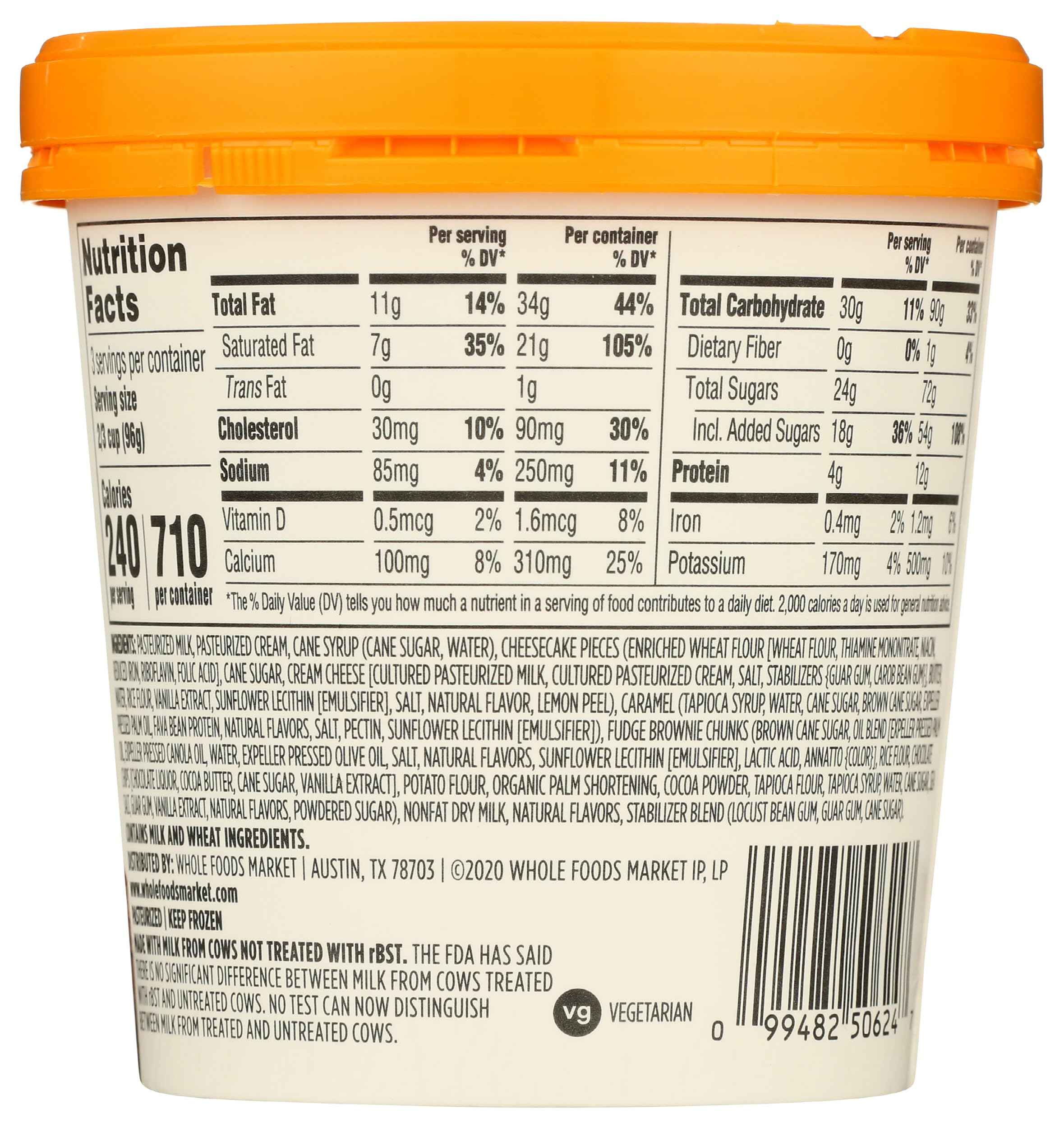 365 by Whole Foods Market, Ice Cream Caramel Chocolate Cheesecake, 16 Ounce