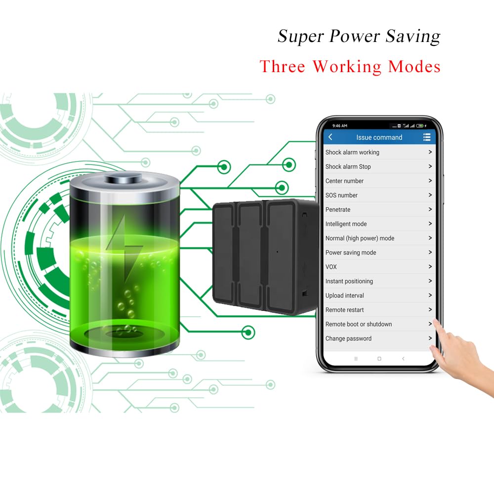Magnetic GPS Tracker for Vehicles Car Tracker Device Hidden Wireless Magnet Car Tracking Device Long Life Battery for Trailer Truck Motorcycle Fleet Tracker One Month Subscription Included