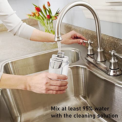 True & Tidy® SPRAY-250 Multi-Surface Spray Mop with Refillable Water Bottle for Floor Cleaning, Works on Wood, Tile, Marble etc, Use Any Cleaning Solution, Machine Washable Microfiber Mop Pads, White