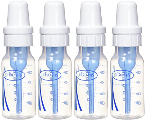 Dr. Brown’s Natural Flow® Anti-Colic Baby Bottle with Level 1 Slow Flow Nipples, 4oz, 4 Pack