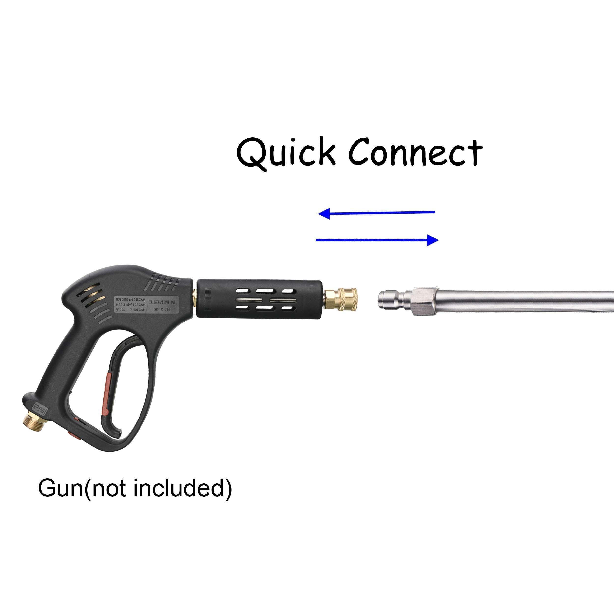 M MINGLE Pressure Washer Extension Wand, Second Story Quick-Connect Nozzle Tips for Power Washer