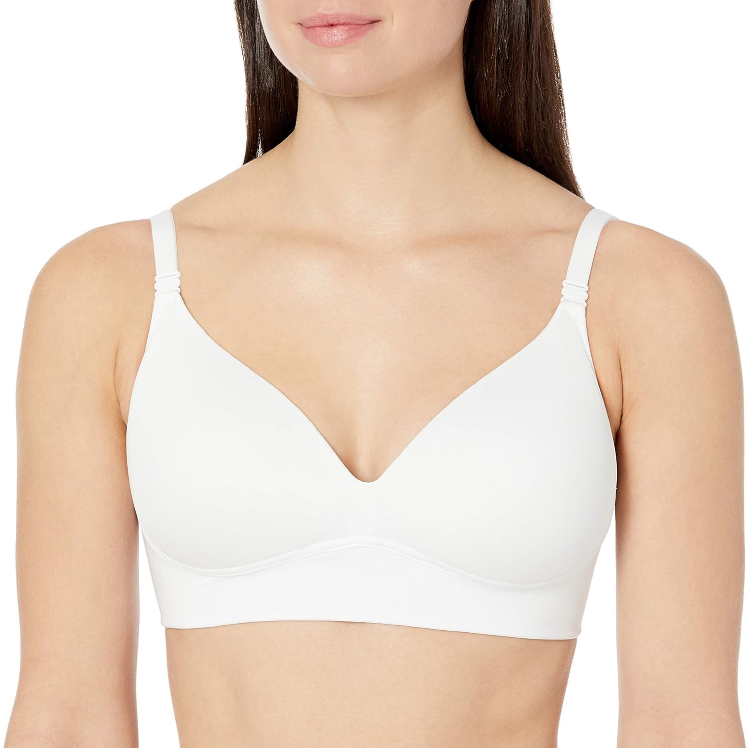 Warner's Women's Benefits Allover-Smoothing Bliss Wireless Lightly Lined Convertible Comfort Bra RM1011W, Classic White, 40B