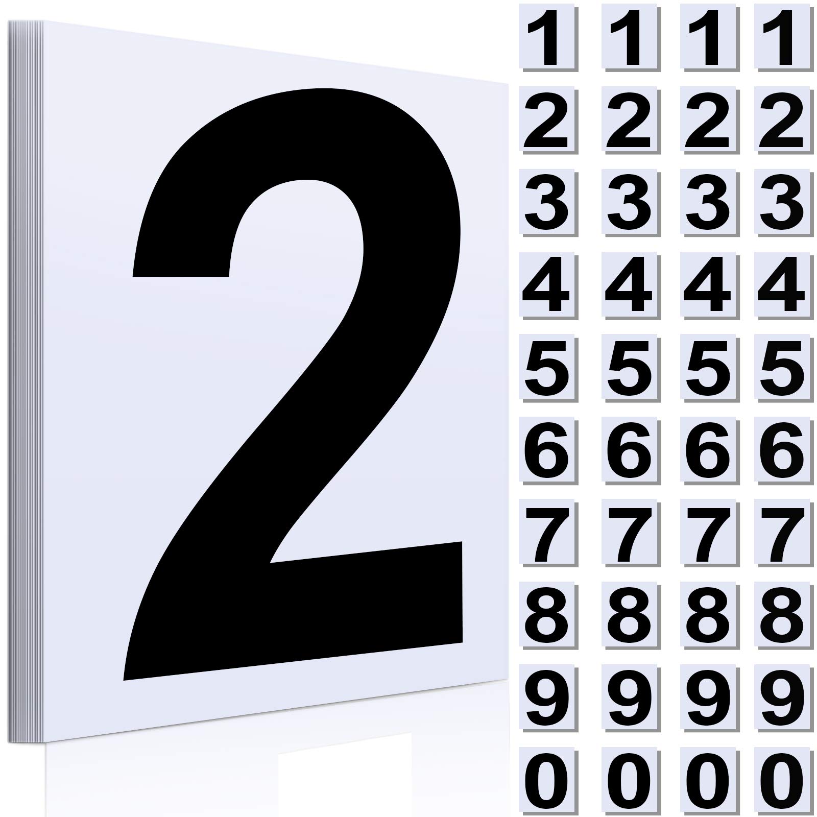 Zonon 40 Pcs 4 Sets Vinyl Mailbox Number Decals for Cars Waterproof Numbers Stickers Reflective Anti-Fading Vinyl Number Decals Pre-Spaced Signs for Mailbox Car Home(Black,2 Inch)