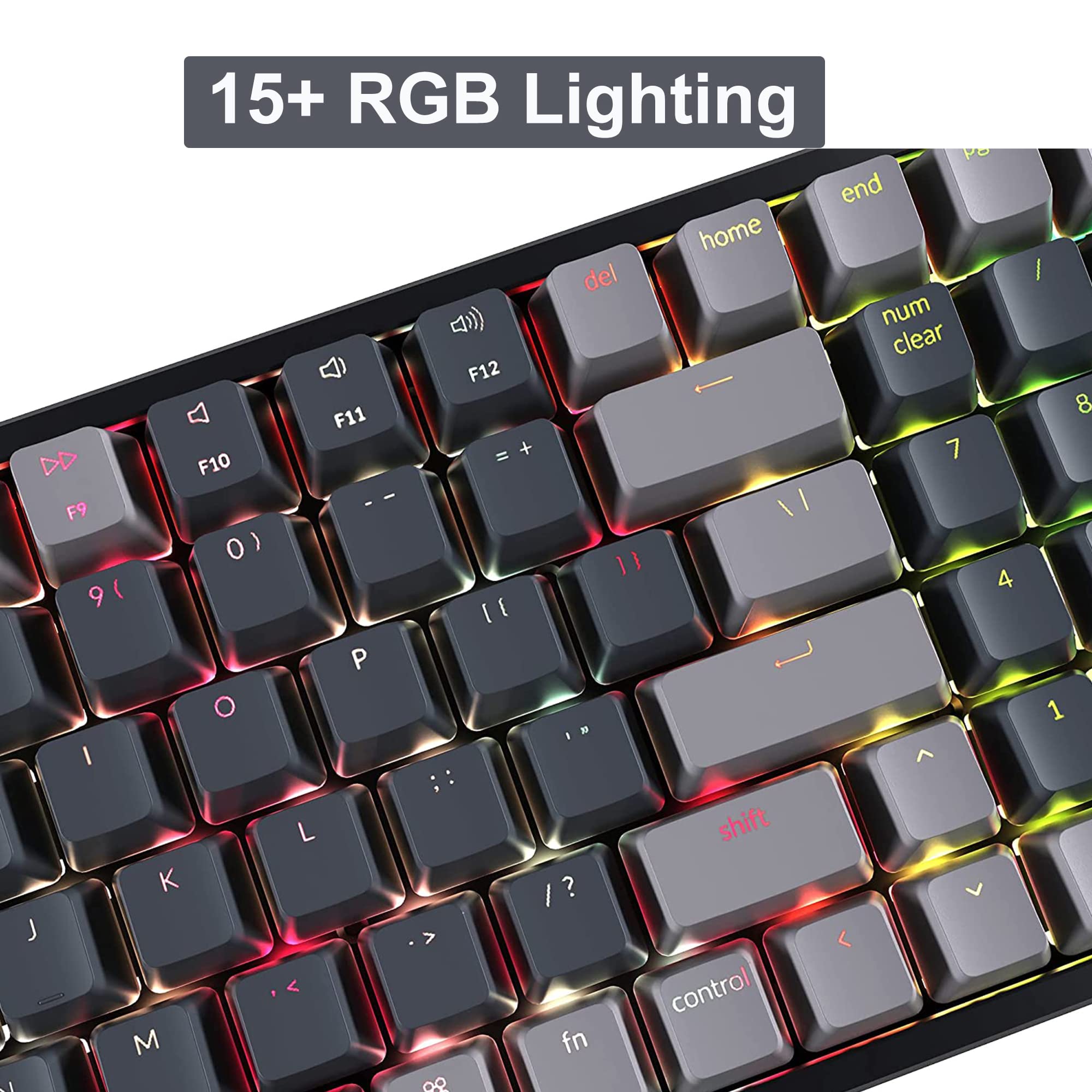 Keychron K4 Wireless Bluetooth/USB Wired Gaming Mechanical Keyboard, Compact 100 Keys 96% Layout RGB LED Backlit Gateron G Pro Blue Switch N-Key Rollover, Aluminum Frame for Mac Windows, Version 2