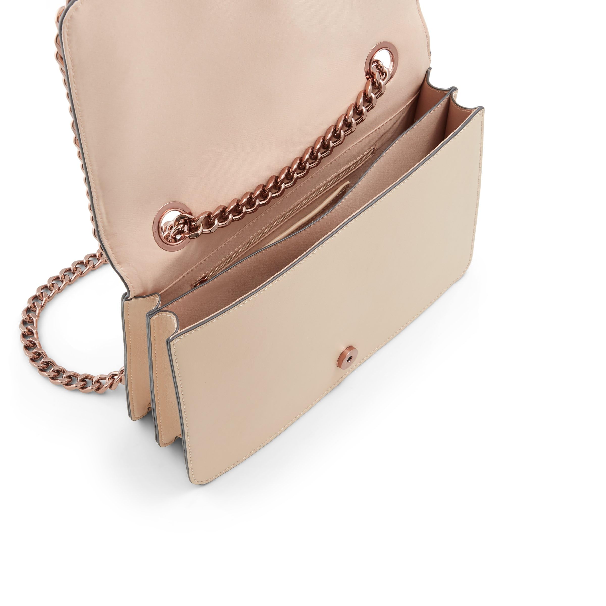 ALDO Women's Medium Greenwald Crossbody Bag, Beige Overflow