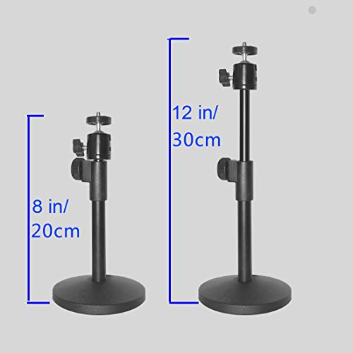 Desktop Mini Projector Stand, Angle Adjustable Mini Projector Stand 1/4in Mounting Screw, Length 8-12in,Load 4.4 lbs/1.5kg 360° Rotatable Projector CCTV DVR