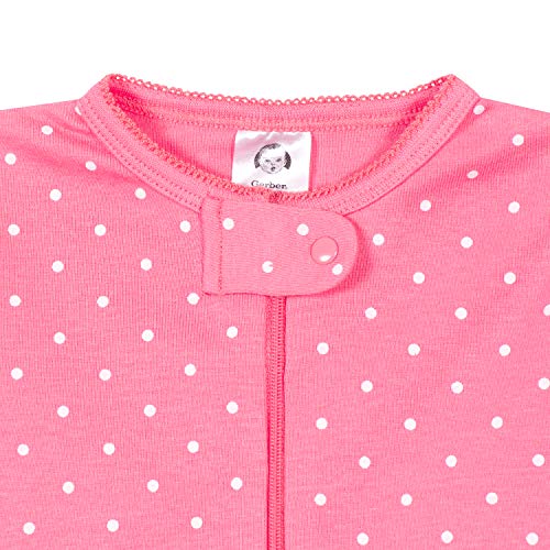 Gerber Baby Girls' 2-Pack Footed Pajamas, Unicorns Pink, 18 Months