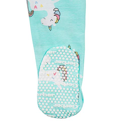 Gerber Baby Girls' 2-Pack Footed Pajamas, Unicorns Pink, 18 Months