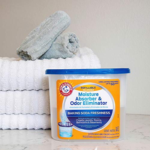 Arm & Hammer Fragrance Free Refillable Moisture Absorber and Odor Eliminator 14 oz.(Pack of 3)