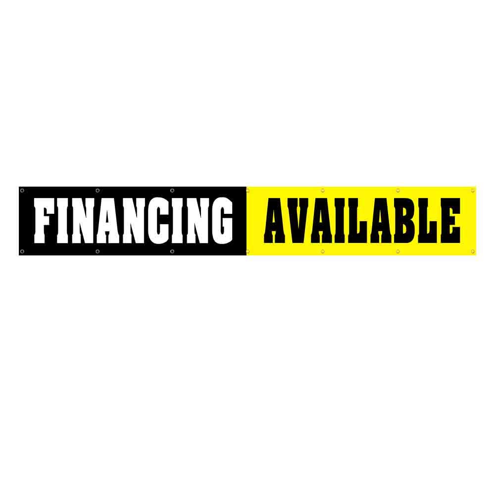 Financing Available Extra Large 13 oz Banner Heavy-Duty Vinyl Single-Sided with Metal Grommets