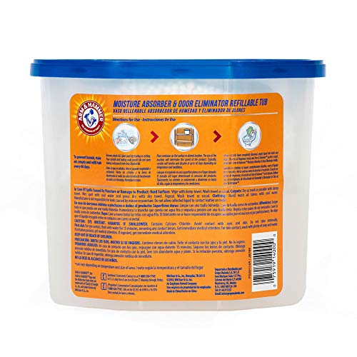 Arm & Hammer Fragrance Free Refillable Moisture Absorber and Odor Eliminator 14 oz.(Pack of 3)