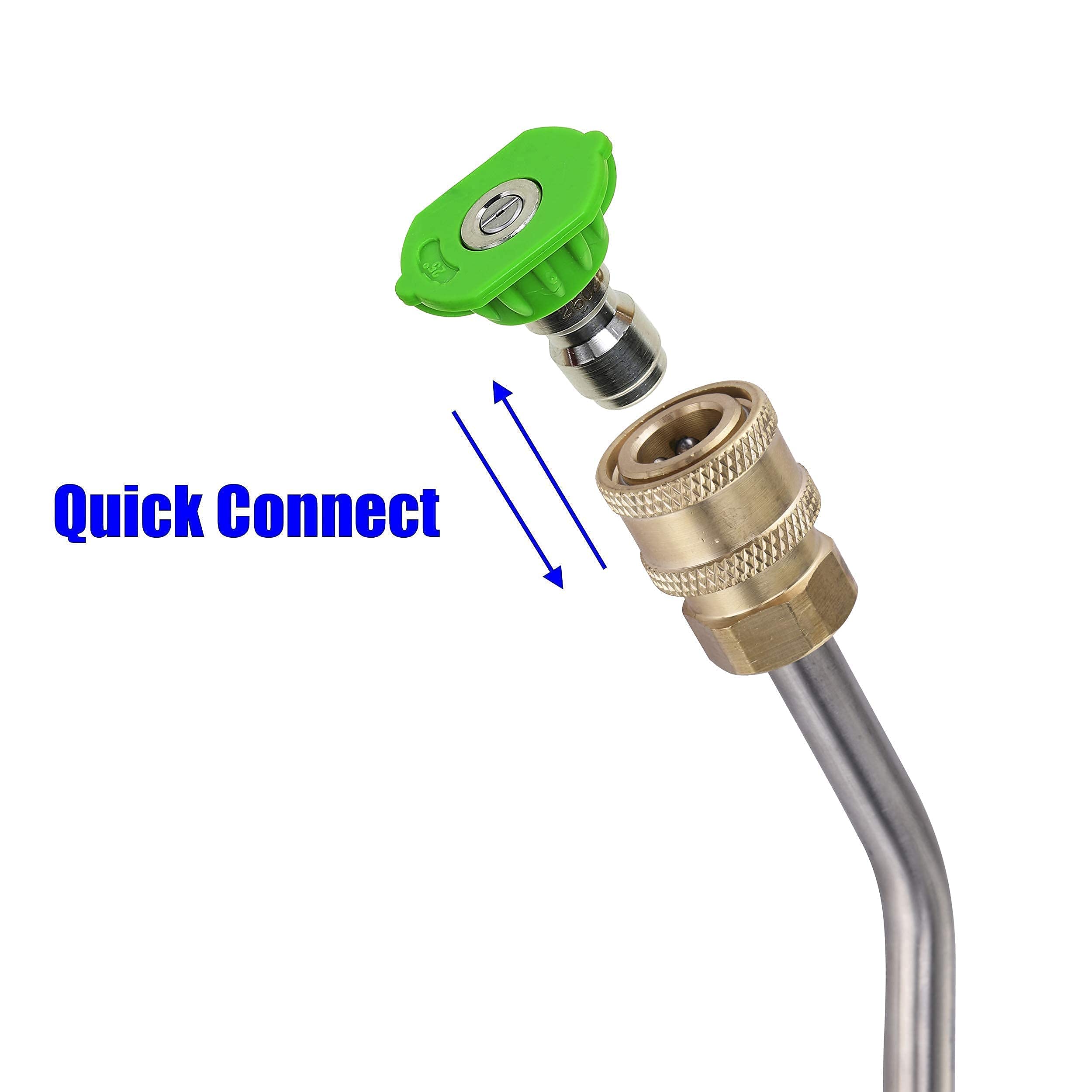 M MINGLE Pressure Washer Wand Extension, 1/4 Inch Quick Connect, 4000 PSI