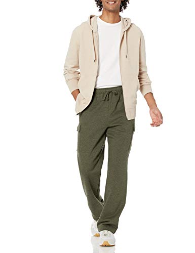 Amazon Essentials Men's Lightweight French Terry Full-Zip Hoodie, Oatmeal Heather, Medium
