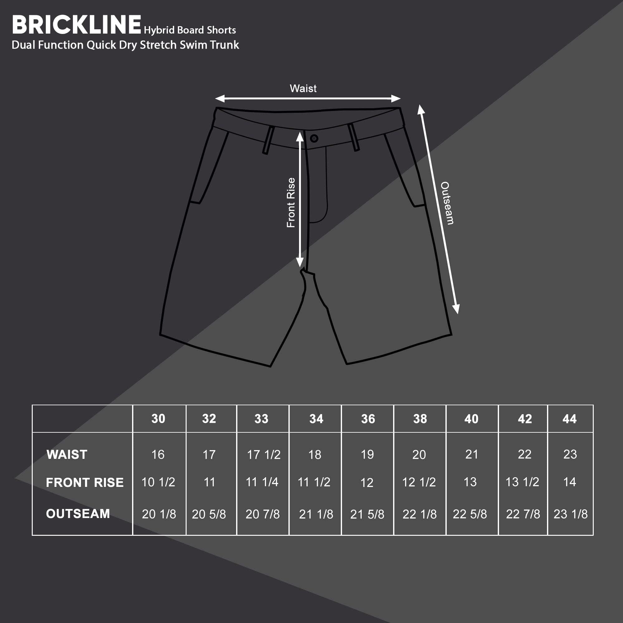 Brickline Mens Shorts for Men, Hybrid Casual Golf Dress Flat Front Quick Dry Stretch Board Shorts, Lightweight Chino Short HT Black - 34