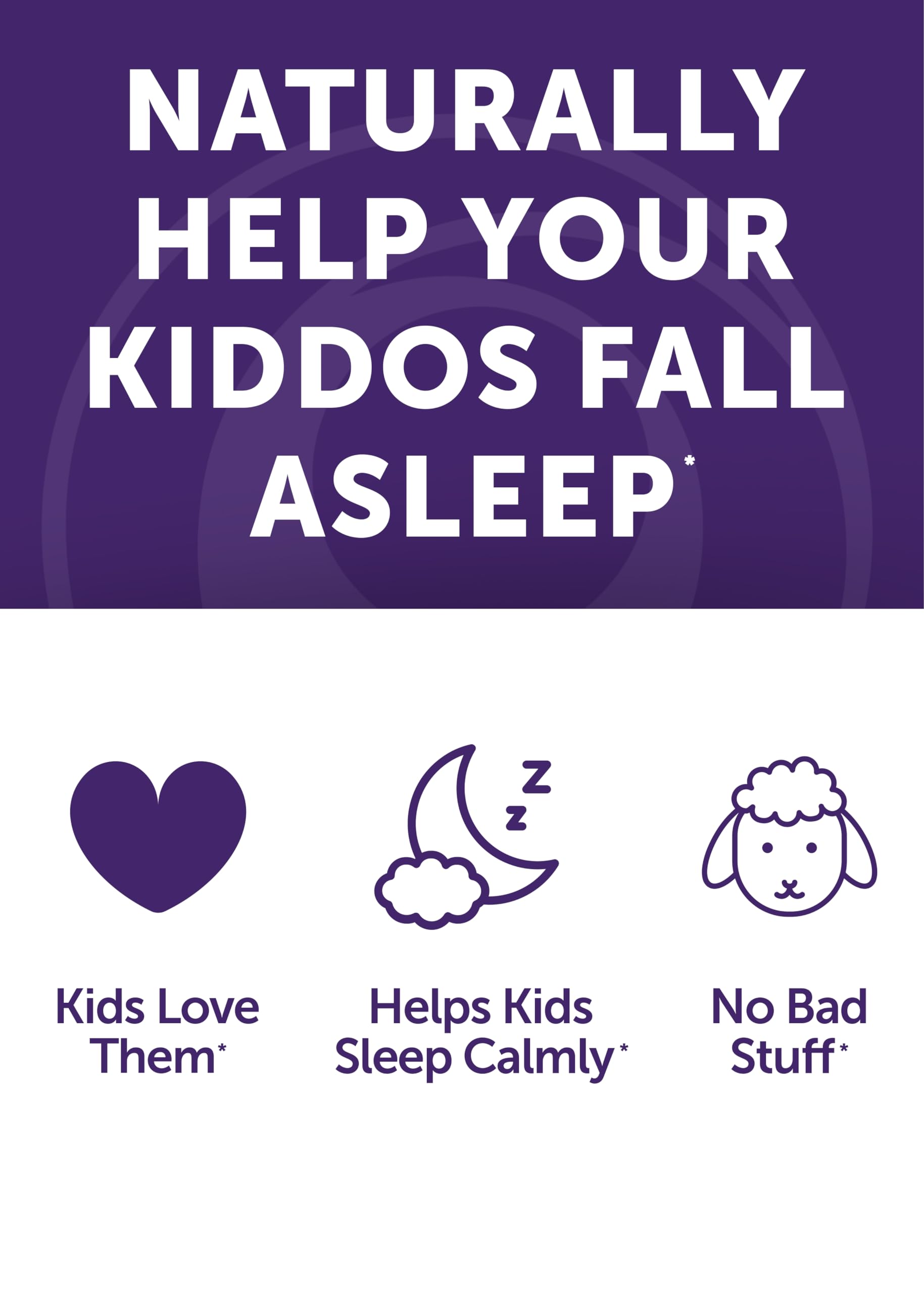 Lunakai USA Made Kids Melatonin Gummies 1mg - Safe & Natural Sleep Aid for Children 2+ - Non-GMO, Vegan, Gluten-Free - 60 Count