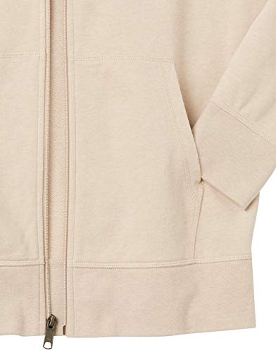 Amazon Essentials Men's Lightweight French Terry Full-Zip Hoodie, Oatmeal Heather, Medium