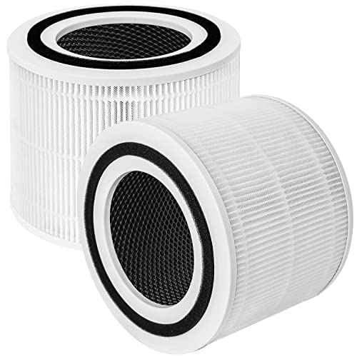 Core 300 Replacement Filter Compatible with Levoit Air Purifier Core 300-rf Core 300S, 3-in-1 Pre, H13 True HEPA, Activated Carbon Filtration System, Pack of 2