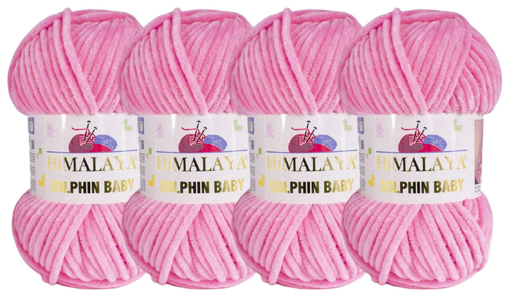 Himalaya Dolphin Baby (4-Pack) 4x100 gr Chenille Velvet Blanket amigurumi Yarn Super Bulky 524 yds (309)