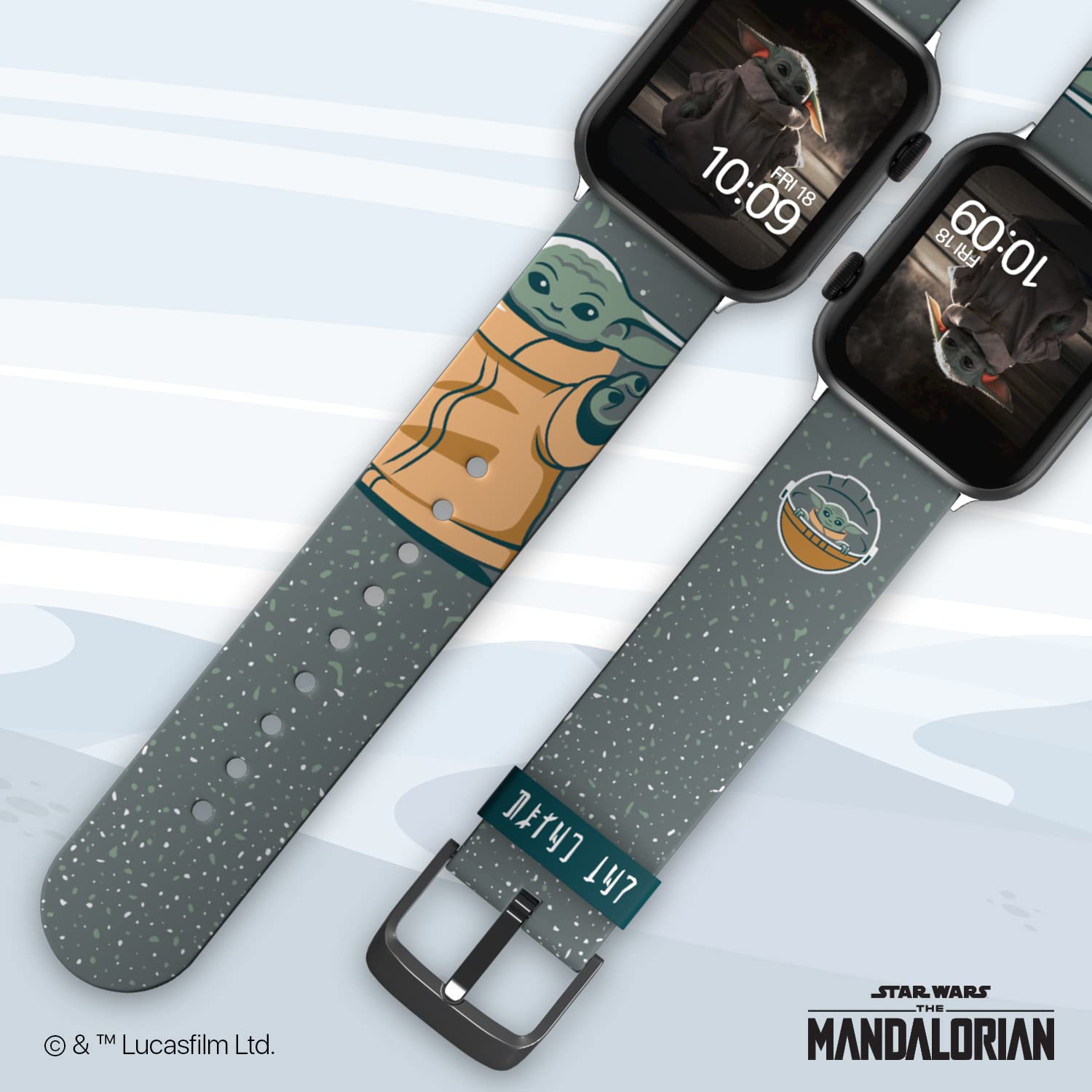 Star Wars: The Mandalorian - Grogu Smartwatch Band - Officially Licensed, Compatible with Every Size & Series of Apple Watch (watch not included)