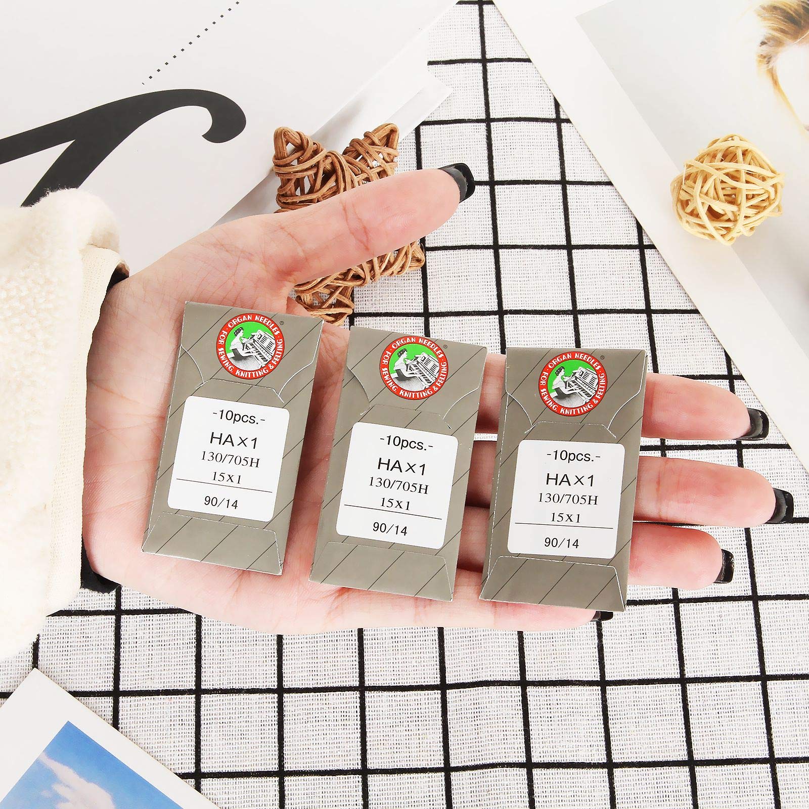 30PCS Embroidery Machine Needles Size 90/14, Household Sewing Machine Needles for Brother Sewing Machine1
