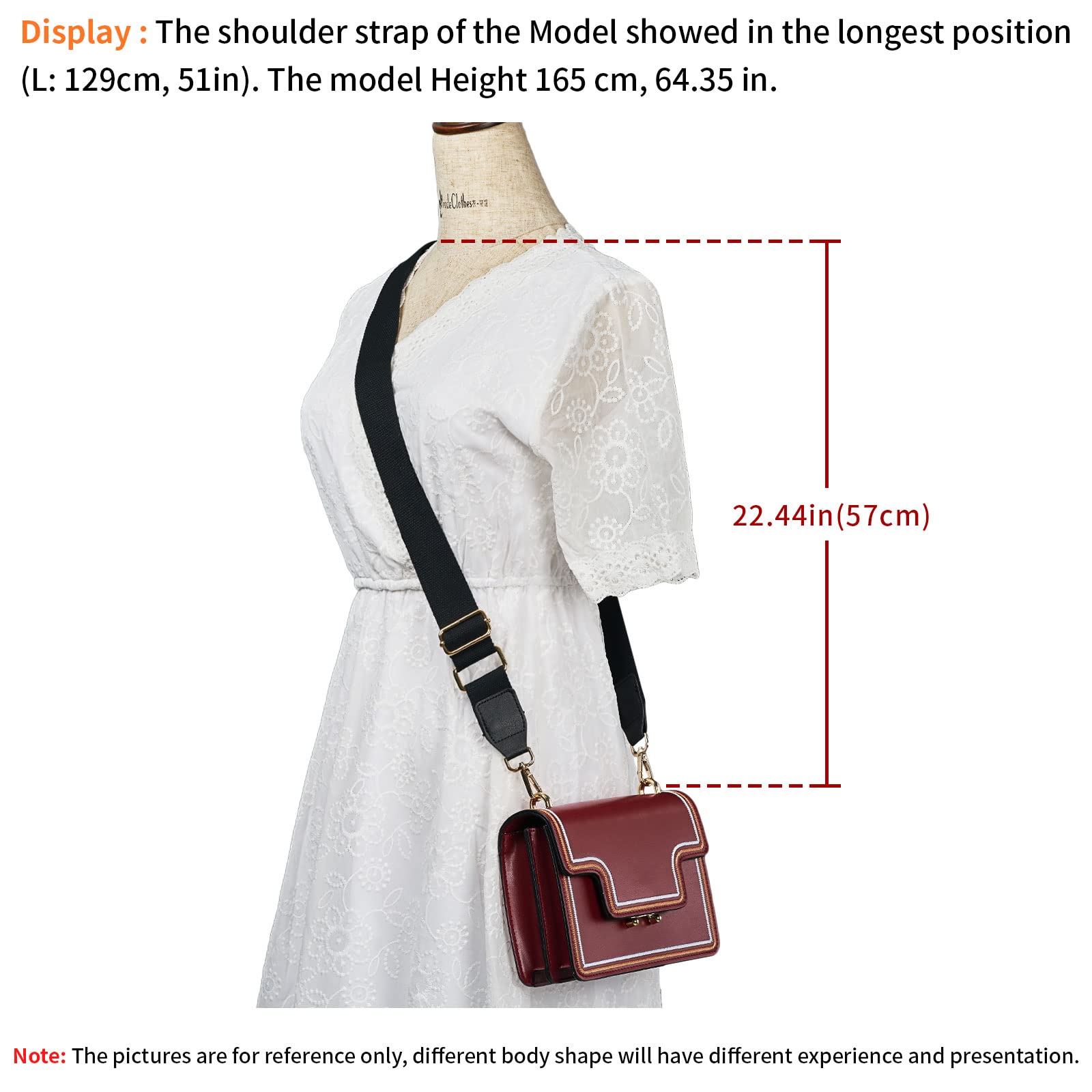 DEVPSISR Wide Shoulder Purse Strap Replacement Adjustable Belt Canvas Bag Crossbody Handbag (Leather Buckle-Creamy White)
