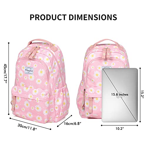 Fitmyfavo Backpack for Girls Elementary Middle School Bookbag Travel Daypacks for Teens Students Durable Laptop Bags