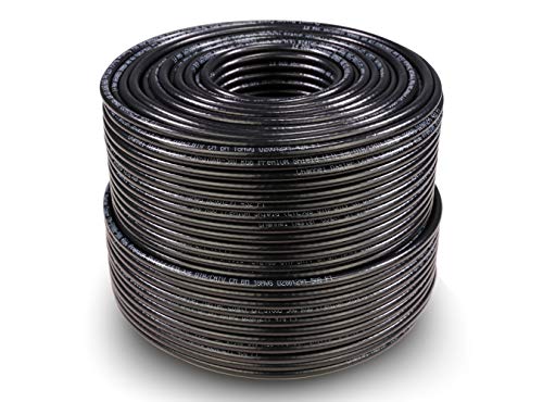 Channel Master Coax+ Coaxial Cable & Tool Bag System - 500 FT Premium-Grade RG6 Coaxial Cable, Enhanced Tri-Shield Construction Reduces RF Interference and TV Reception Issues, Indoor/Outdoor (Black)
