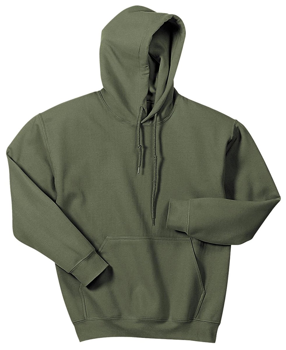 Gildan Men's Heavy Blend Fleece Hooded Sweatshirt G18500 (XX-Large, Military Green)