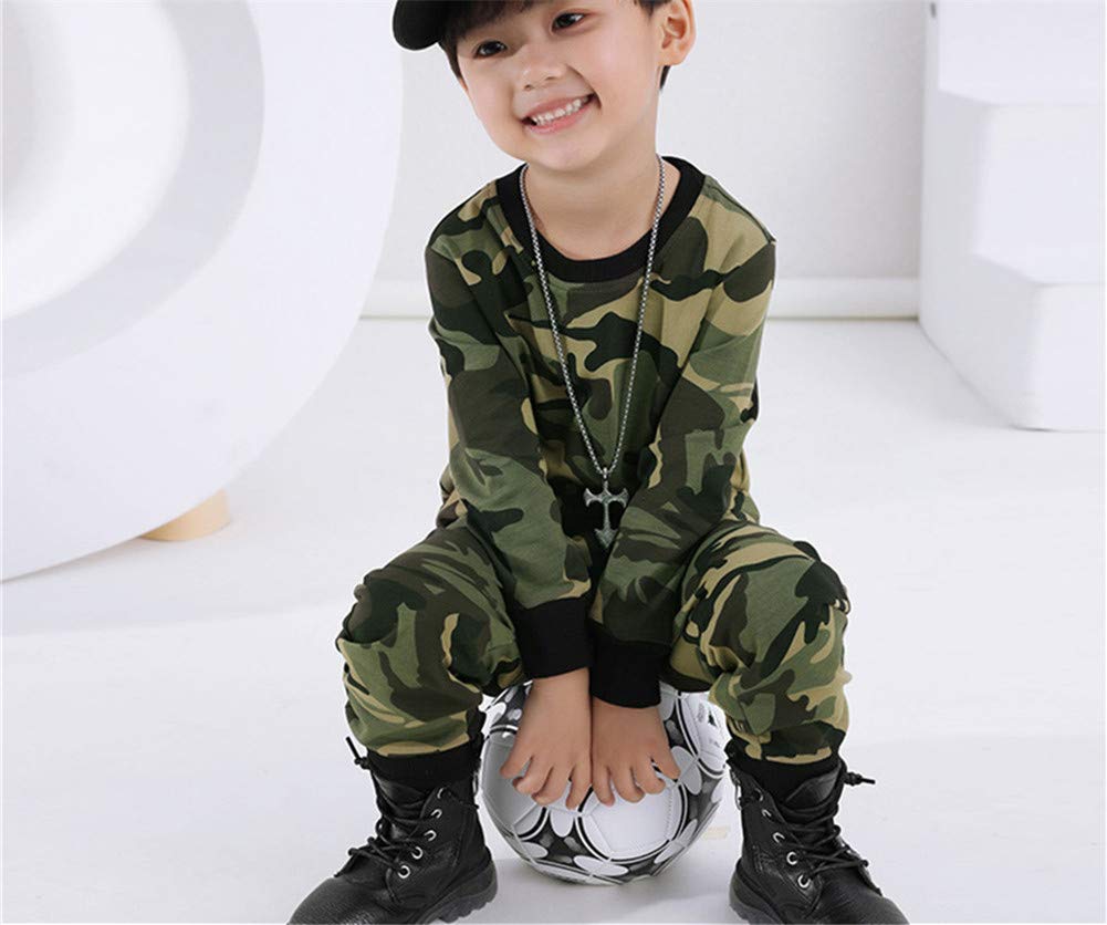 Mud Kingdom Boys Jogger Sets Long Sleeve Camo Gray Casual Size 7-8