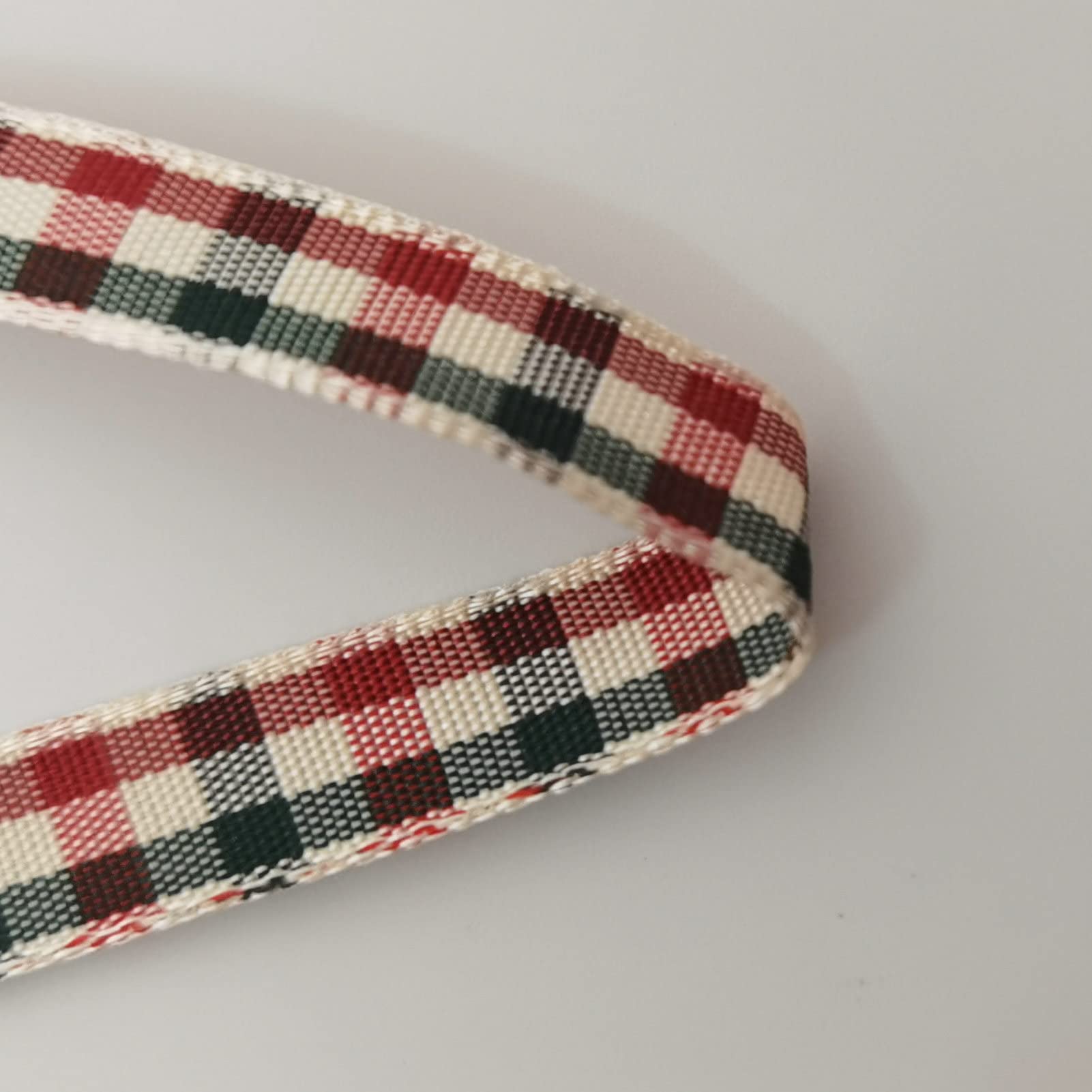 Micomon Red and Green Gingham Ribbon Buffalo Ribbon Checkerd Christmas Ribbon 25 Yards Each Roll 100% Polyester (3/8",RedGreen)