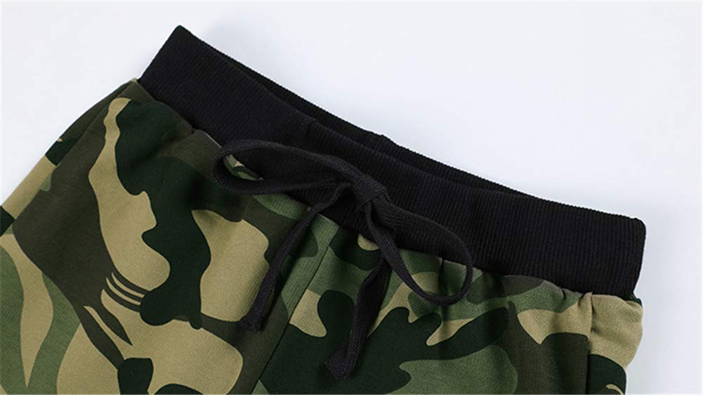 Mud Kingdom Boys Jogger Sets Long Sleeve Camo Gray Casual Size 7-8