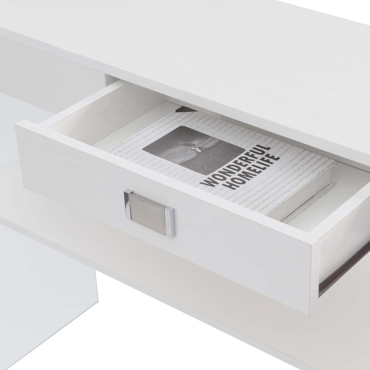 Convenience Concepts SoHo 1-Drawer Console Table, White