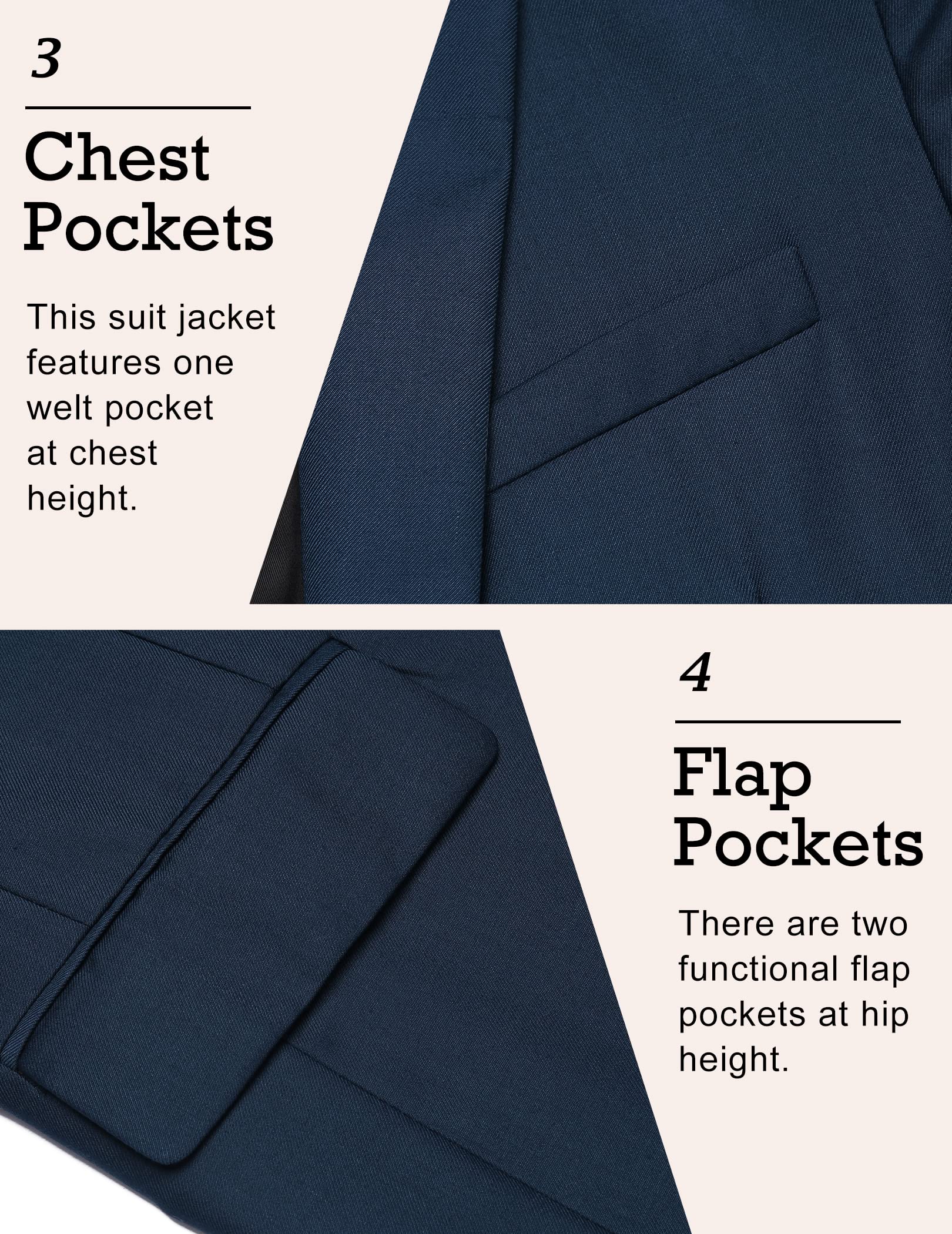 COOFANDY Mens Casual Blazer Fashion Sport Coats Slim Fit Business Suit Jacket Formal Blazer (Blue XXL)