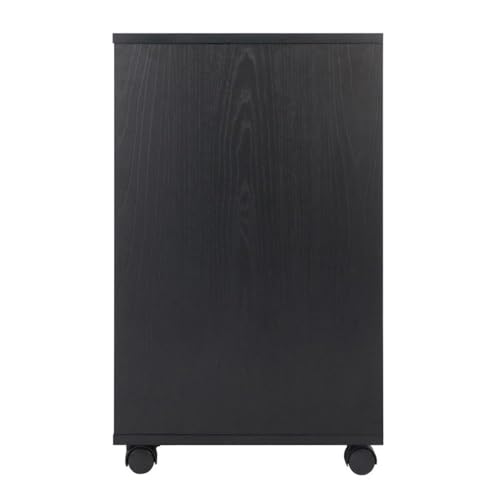 Winsome Halifax Storage Mobile Cabinets, 2 Doors, 4 Drawers, for Home Office, Black