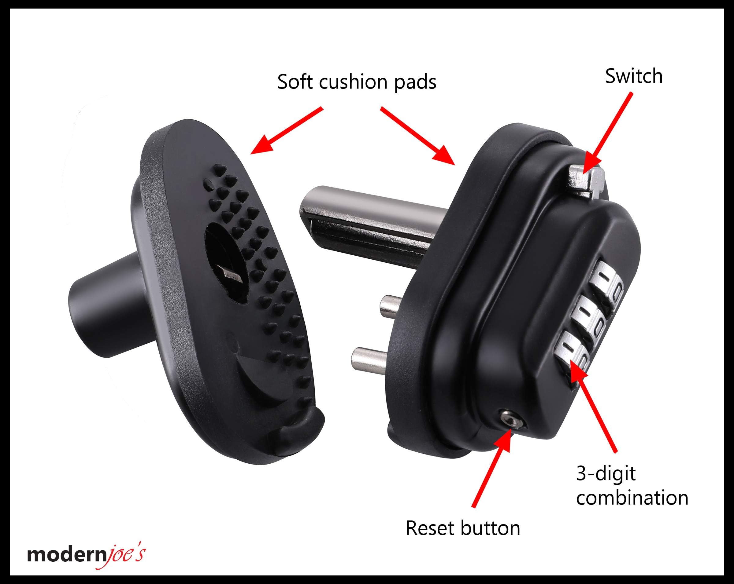 MODERNJOE'S Trigger Lock 3 Digit Combination Gun Lock (3 Pack). Lock Fits Pistols, Hand Gun, Rifles, Bb and Shotguns.