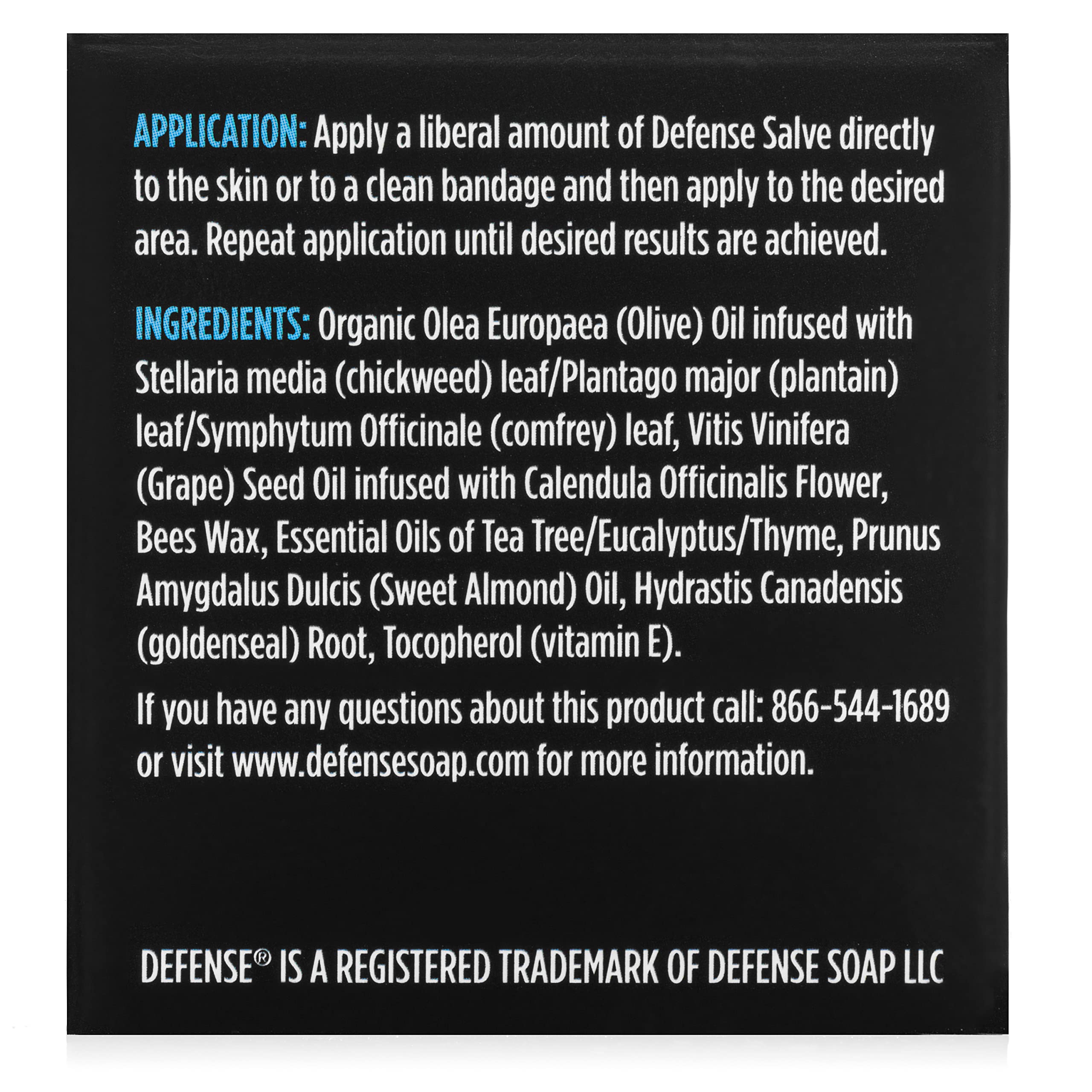 Defense Soap Organic Tea Tree Ointment | All Natural Herbal Salve for Skin, Wrestling, Jiu Jitsu, Bjj. 2 Oz Jar