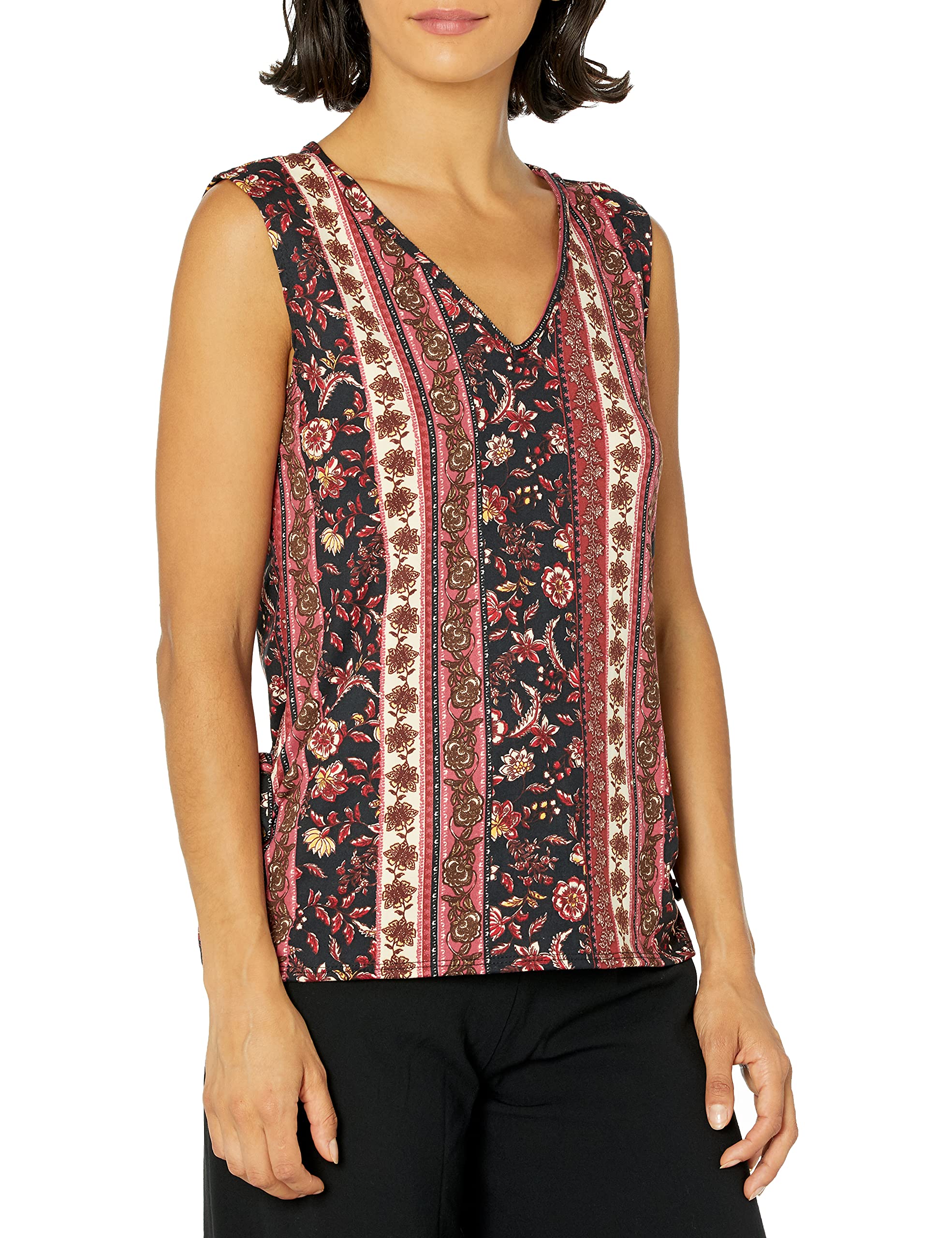 Star Vixen Women's Petite Sleeveless, Black Mauve Wallpaper, PL