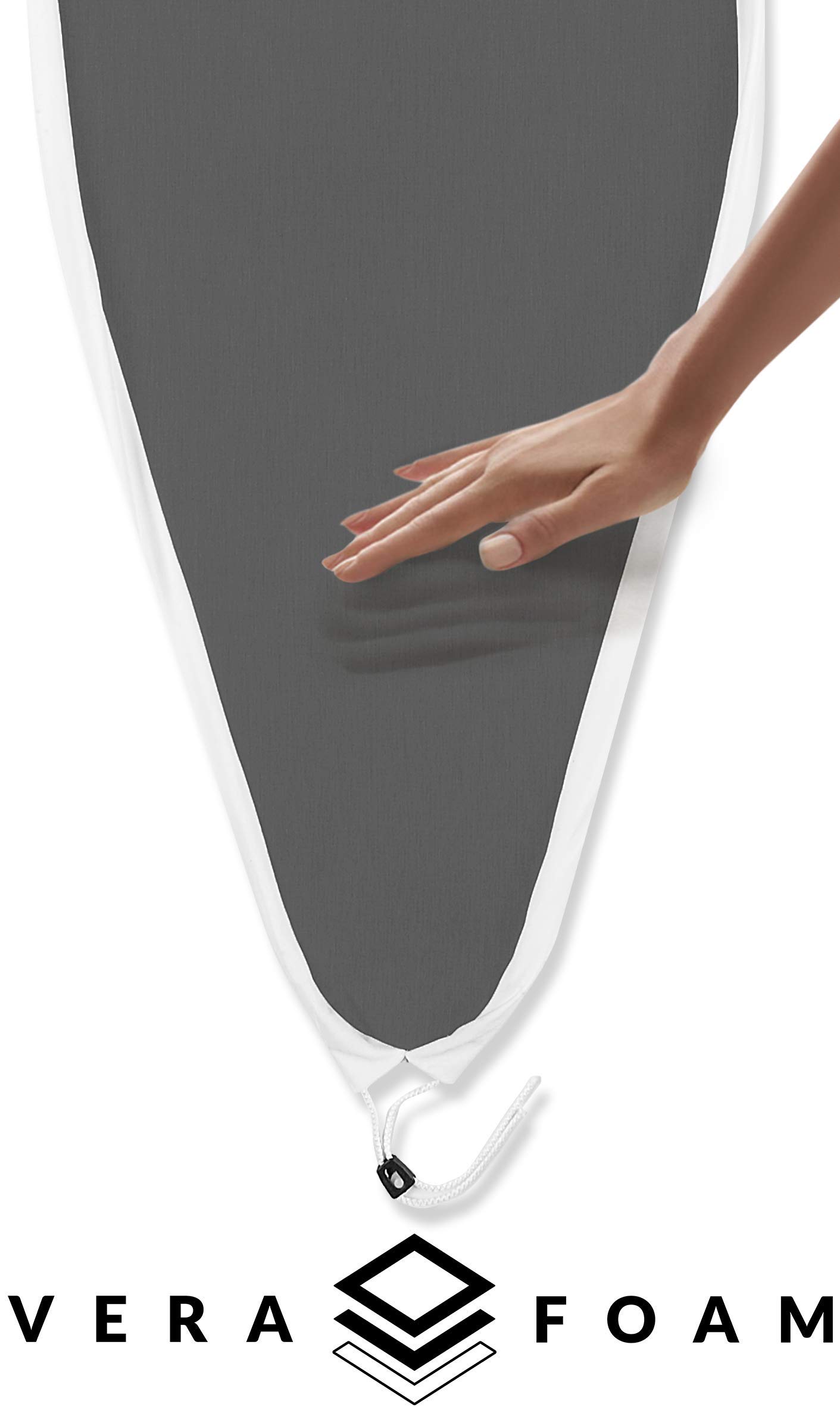 Reliable 320LB Home Ironing Board - Made in Italy 2-in-1 Home Ironing Table with Large 55 Inch Pressing Surface (Extended), Iron Board Made with Heavy-Duty Tube Frame Construction, Strong Iron Rest