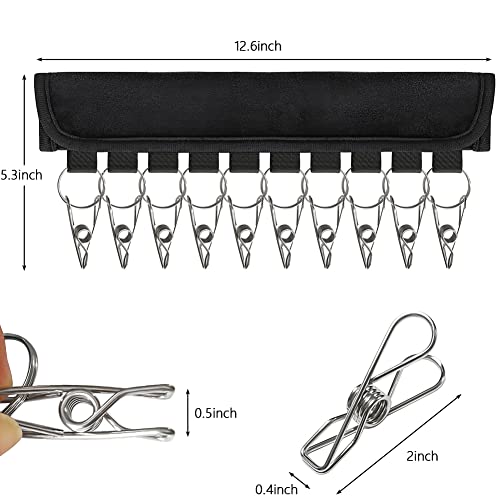 TOPMEET Hat Organizer for Baseball Caps Storage,10 Stainless Steel Clips Holder for Hanger, Cap Rack/Hat Shelf Fit Room Closet,Door,Wall - 1 Pack