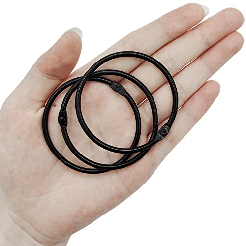 Shower Curtain Hooks Rings,24 Pcs Rustproof Metal Shower Hooks for Shower Curtain,Glide Smoothly Round Shower Rings for Curtain,Shower Curtain Rings for Bathroom Shower Rod,Snap Joint Design (Black)