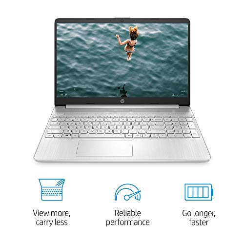 HP 15-inch HD Laptop, AMD Ryzen 7 3700U Processor, 8 GB RAM, 256 GB SSD, Windows 10 Home (15-ef0022nr, Natural Silver) (Renewed)