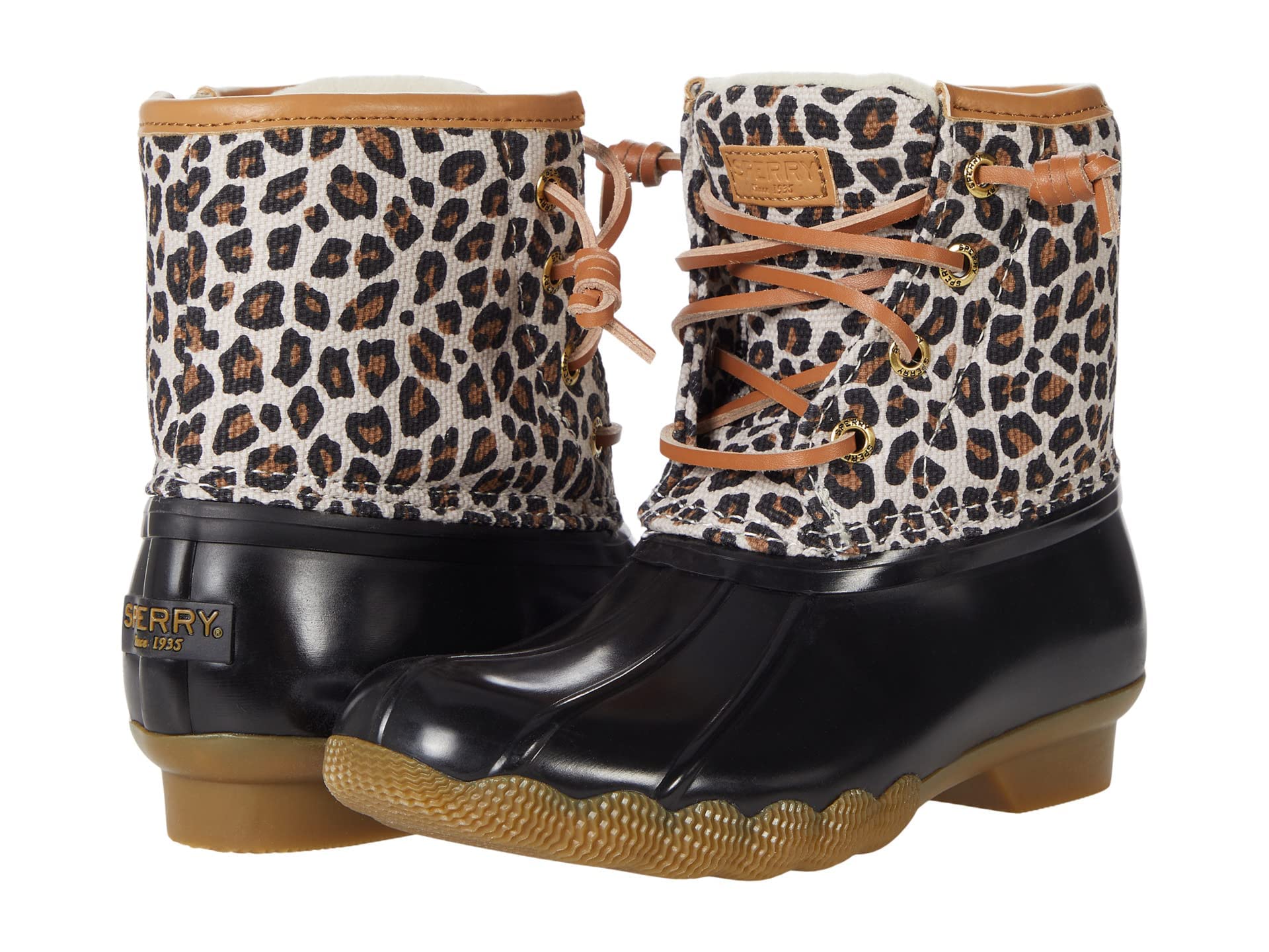 Sperry unisex child Saltwater Boot, Animal, 3 Big Kid US