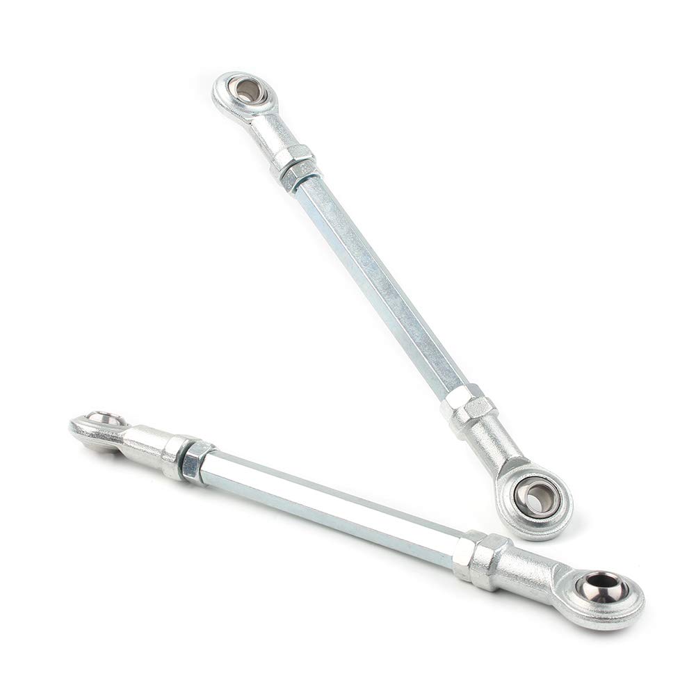 GZYF 2PCS Go Kart ATV Tie Rod End Steering Kit, Metal Bolt Tie Rod Ball Joiner Steering Shaft Assembly for ATV Go Kart