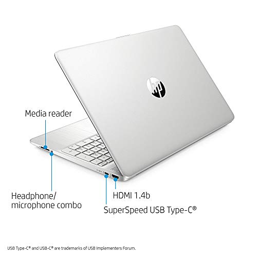HP 15-inch HD Laptop, AMD Ryzen 7 3700U Processor, 8 GB RAM, 256 GB SSD, Windows 10 Home (15-ef0022nr, Natural Silver) (Renewed)