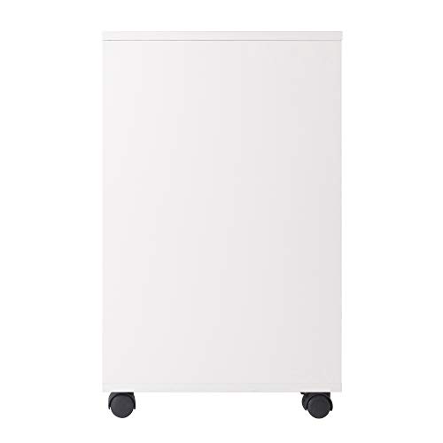 Winsome Halifax Storage Mobile Cabinets, 1 Large Door, 3 Drawers, for Home Office, White